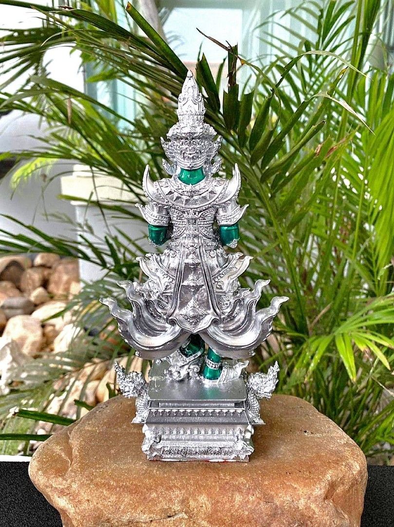 Rahu Taowesuwan Bucha 9 Inch Silver+Green, Hobbies & Toys, Religious ...