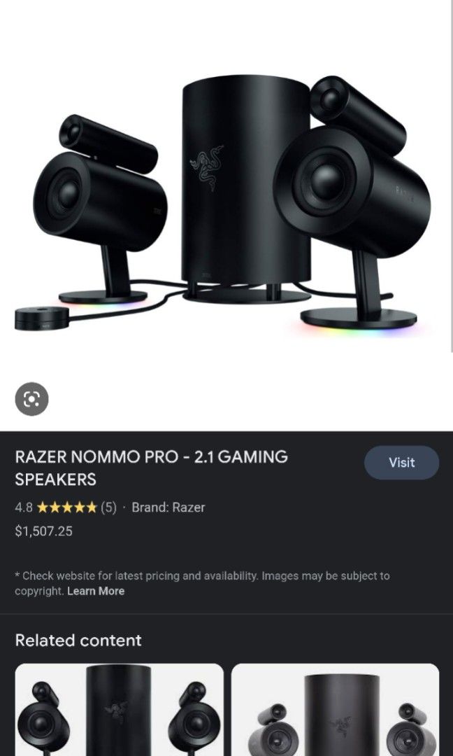 Razer Nommo Pro. 1st gen, Audio, Soundbars, Speakers & Amplifiers on ...