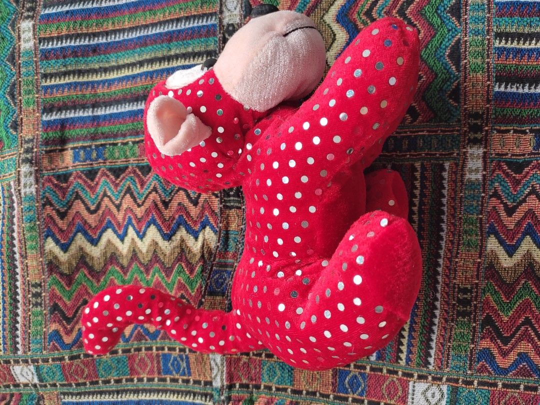 Red monkey plushie toy, Hobbies & Toys, Toys & Games on Carousell