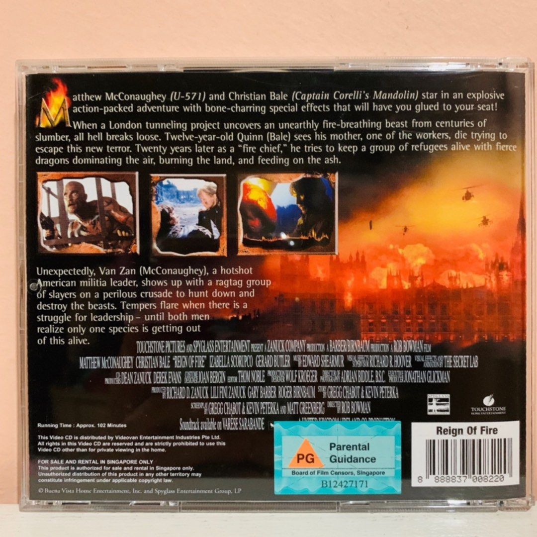 Reign of Fire VCD, Hobbies & Toys, Music & Media, CDs & DVDs on Carousell
