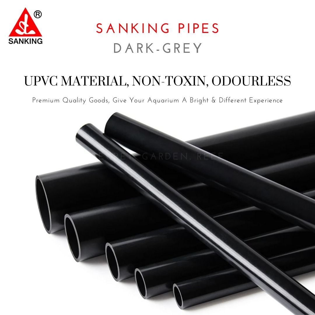 Sanking Professional Industrial High Quality Food Grade PVC Dark-Grey Pipings/Pipes/Tubes DIN ...
