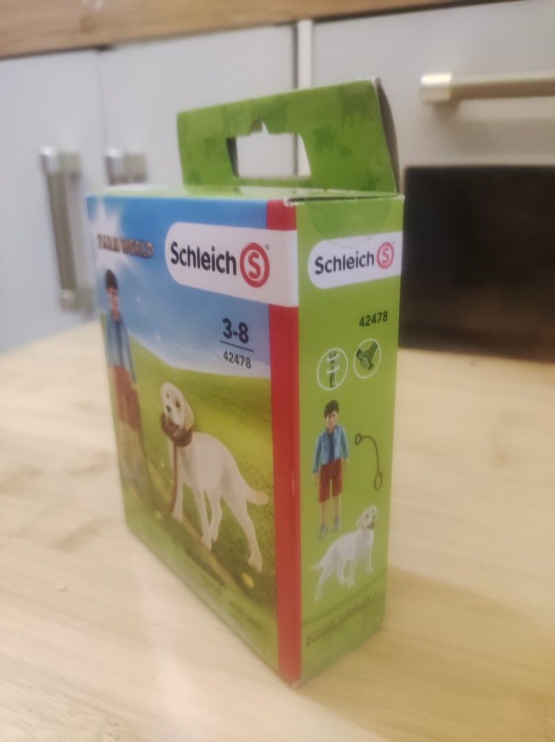 Schleich yellow labrador male human leash set, Hobbies & Toys, Toys ...