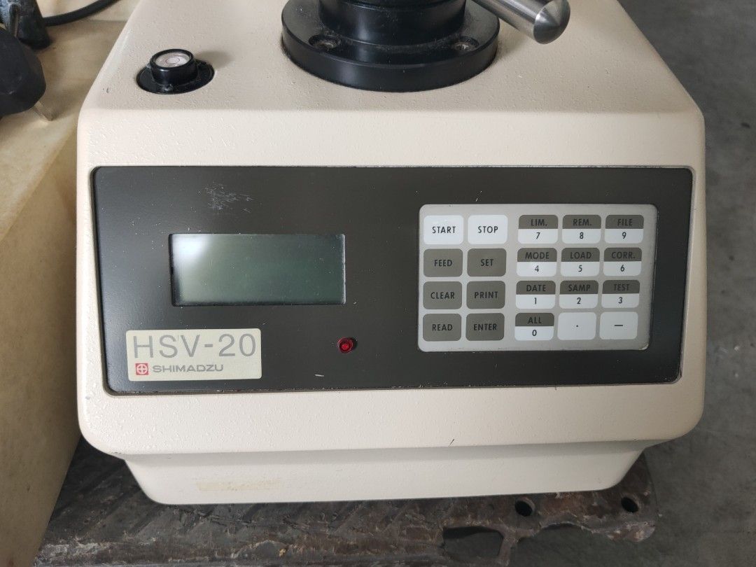 SHIMADZU HSV-20 Vickers Hardness Tester For Sale @ $ 2500 each (AAR ...