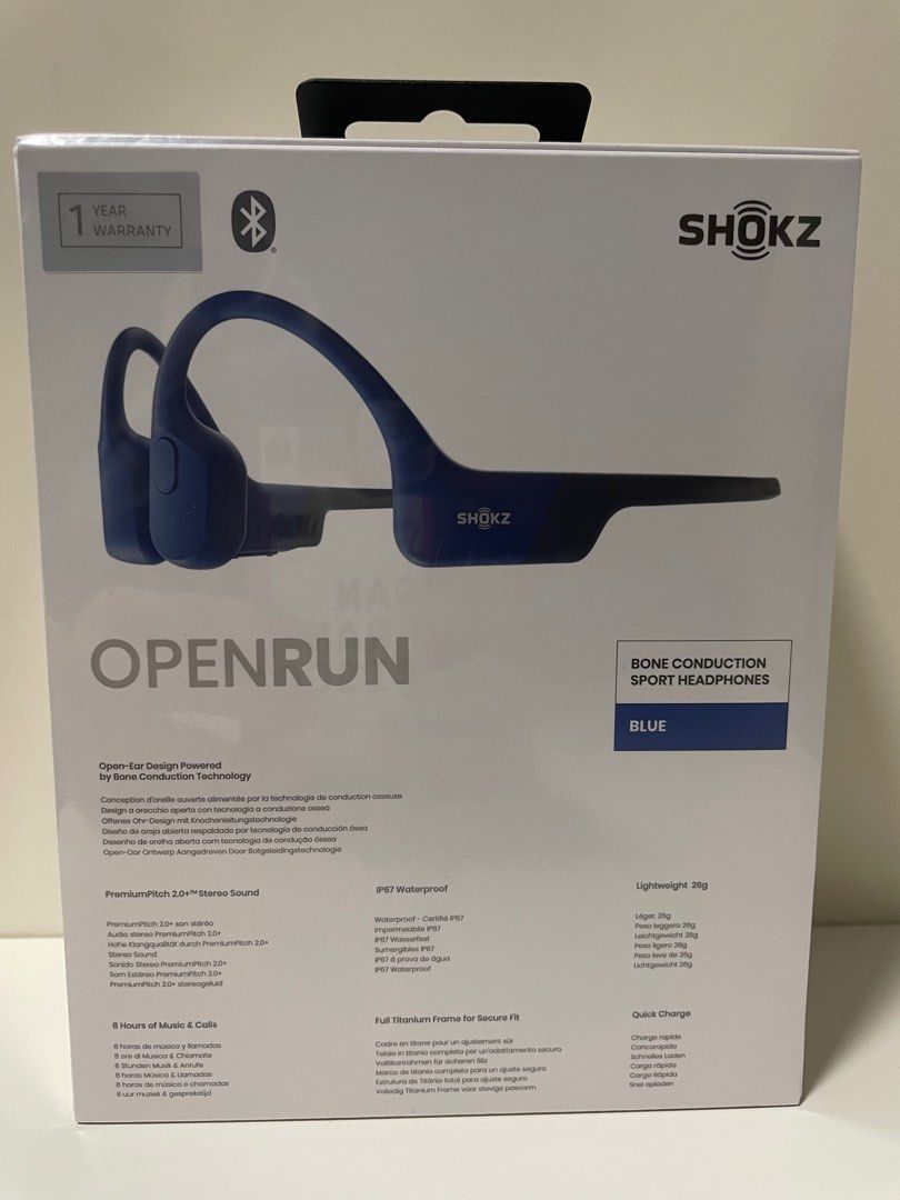 SHOKZ open run bone conduction sport headphones, 音響器材, 頭戴式/罩耳式耳機 ...