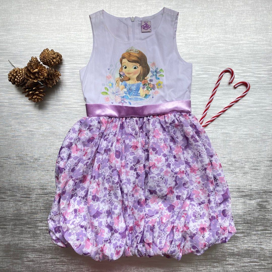 Sofia the First Purple Dress with Bow (4 yo), Babies & Kids, Babies ...