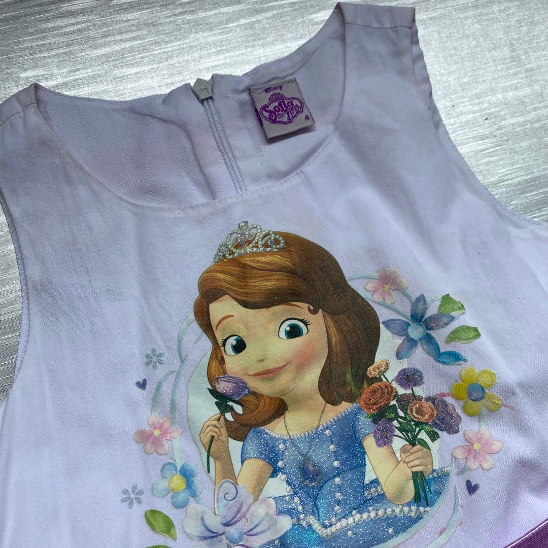 Sofia the First Purple Dress with Bow (4 yo), Babies & Kids, Babies ...