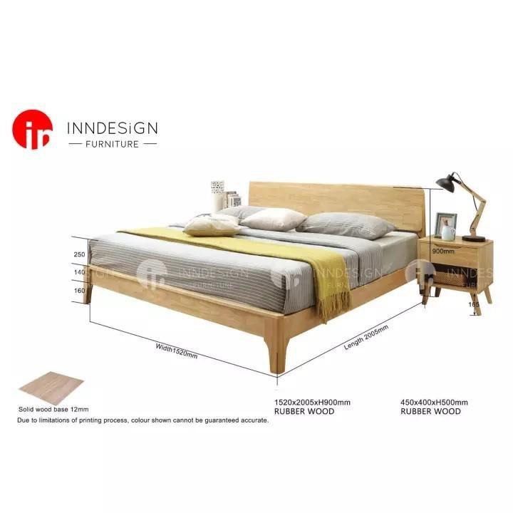 Solid wood bed frame / Full solid wood frame, Furniture & Home Living ...