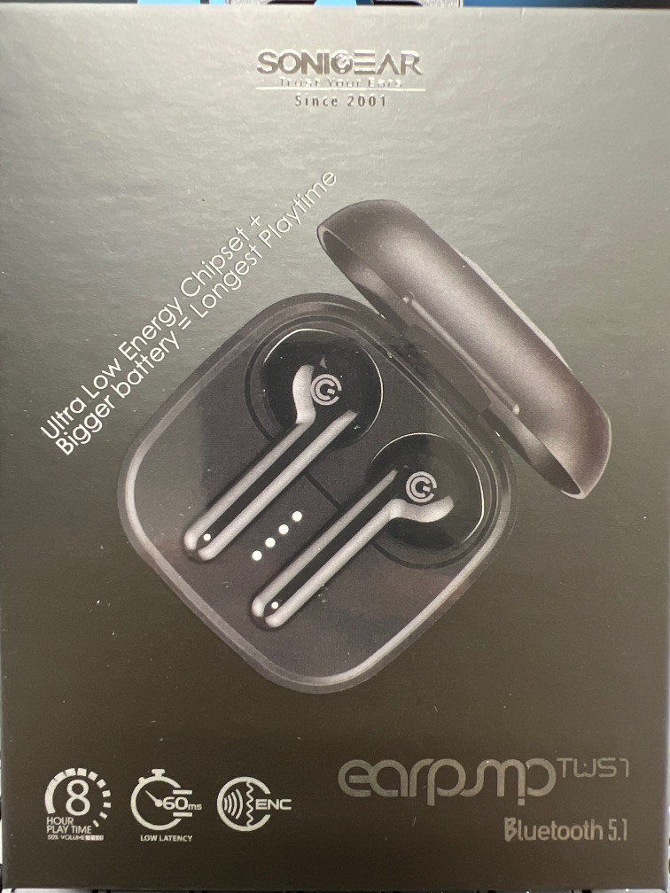 SonicGear Earpump TWS 1 Black, Audio, Earphones on Carousell