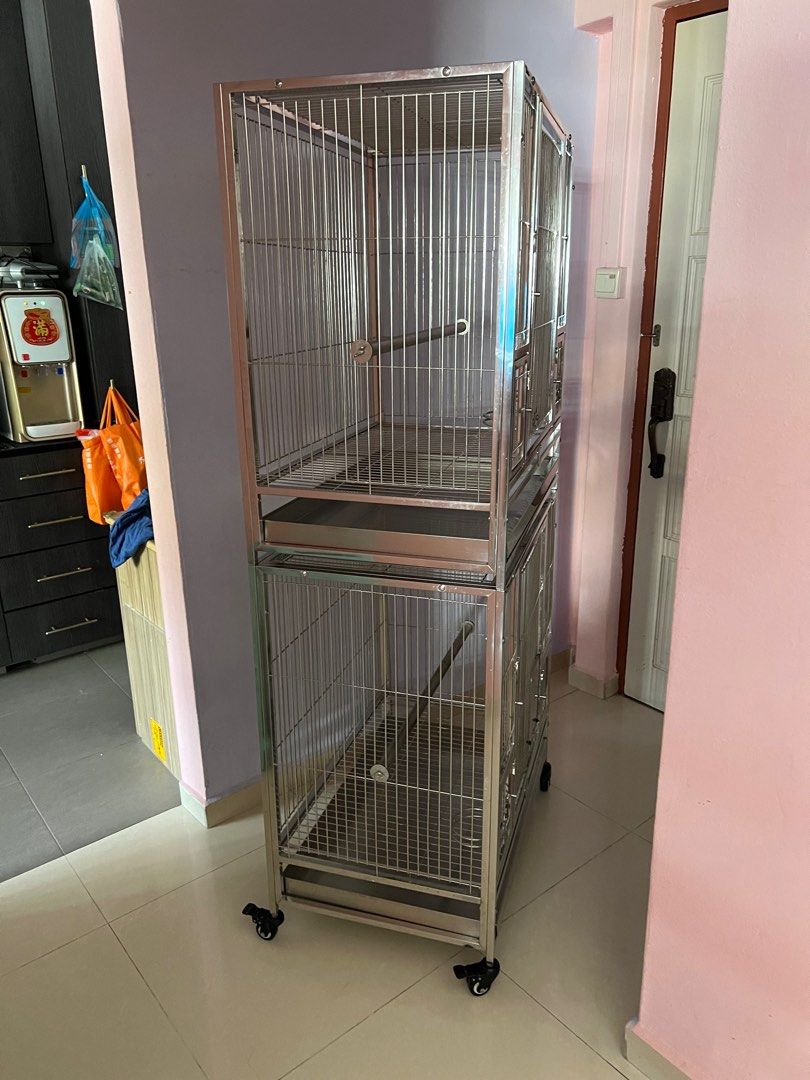 Stainless 304 steel cage, Pet Supplies, Homes & Other Pet Accessories ...