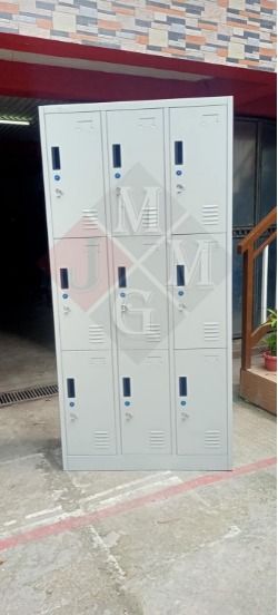 STEEL LOCKER 9 DOOR l GAUGE 20 l DOUBLE LOCK, Furniture & Home Living ...