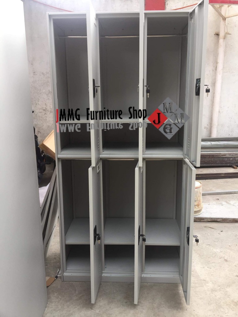 STEEL LOCKER CABINET l 6 DOOR l OFFICE FURNITURE, Furniture & Home ...