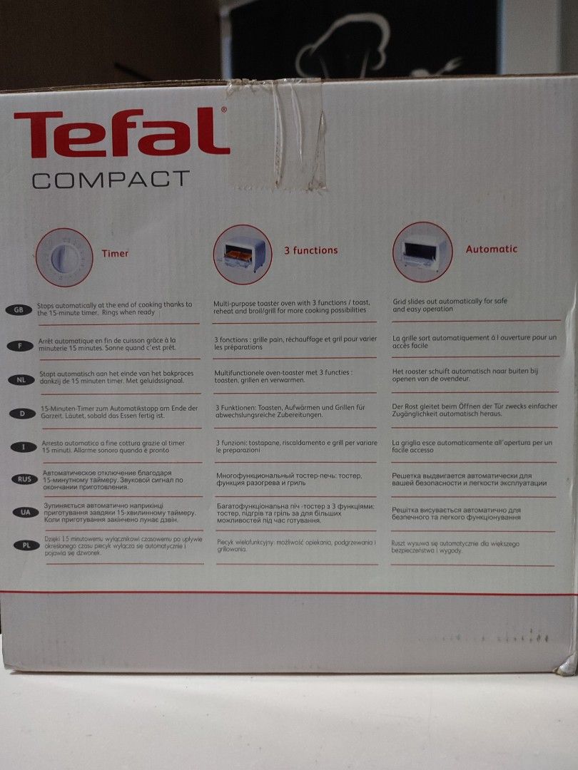 Tefal Compact Toaster, TV & Home Appliances, Kitchen Appliances, Ovens ...
