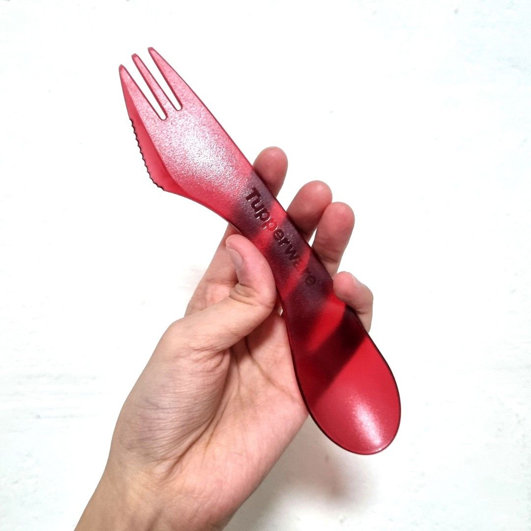 Tupperware 3 in 1 Reusable Travel Convenient Spoon, Fork and Knife ...