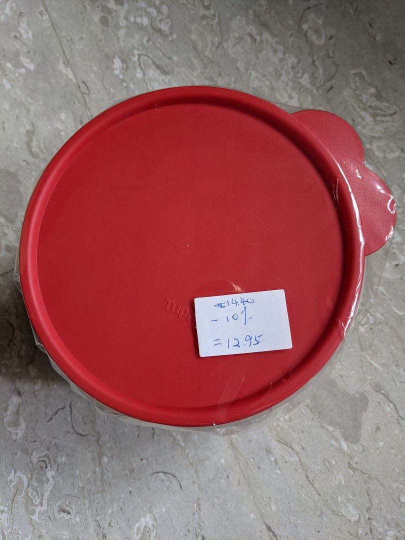 Tupperware Round Water Melon Theme Medium Canister, Furniture & Home ...