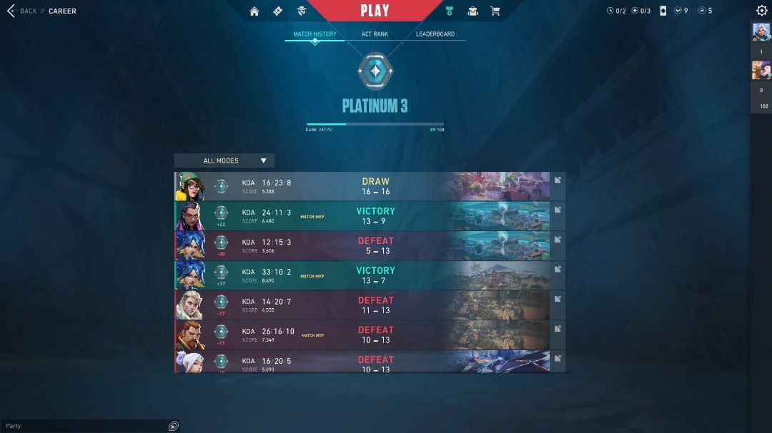 VALORANT PLAT 3 ACCOUNT WITH MULTIPLE PREMIUM SKINS, Video Gaming ...