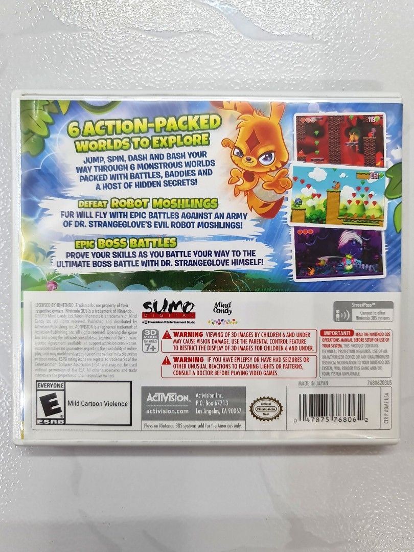 Video Game for Nintendo 3DS : Moshi Monsters : Katsuma Unleashed *Used ...