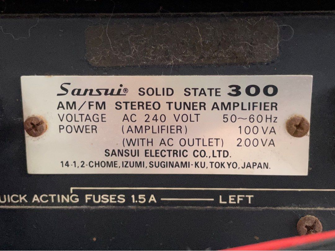 Vintage 1970s Sansui Solid State 300 AM/FM Stereo Tuner Amplifier ...