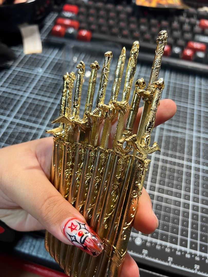 vintage gold swords display from chinese comic, Hobbies & Toys ...