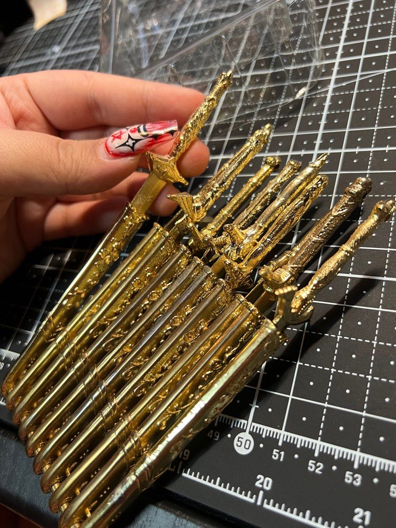 vintage gold swords display from chinese comic, Hobbies & Toys ...