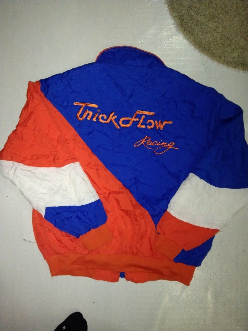 vintage windbreaker trick flow racing, Men's Fashion, Coats, Jackets ...