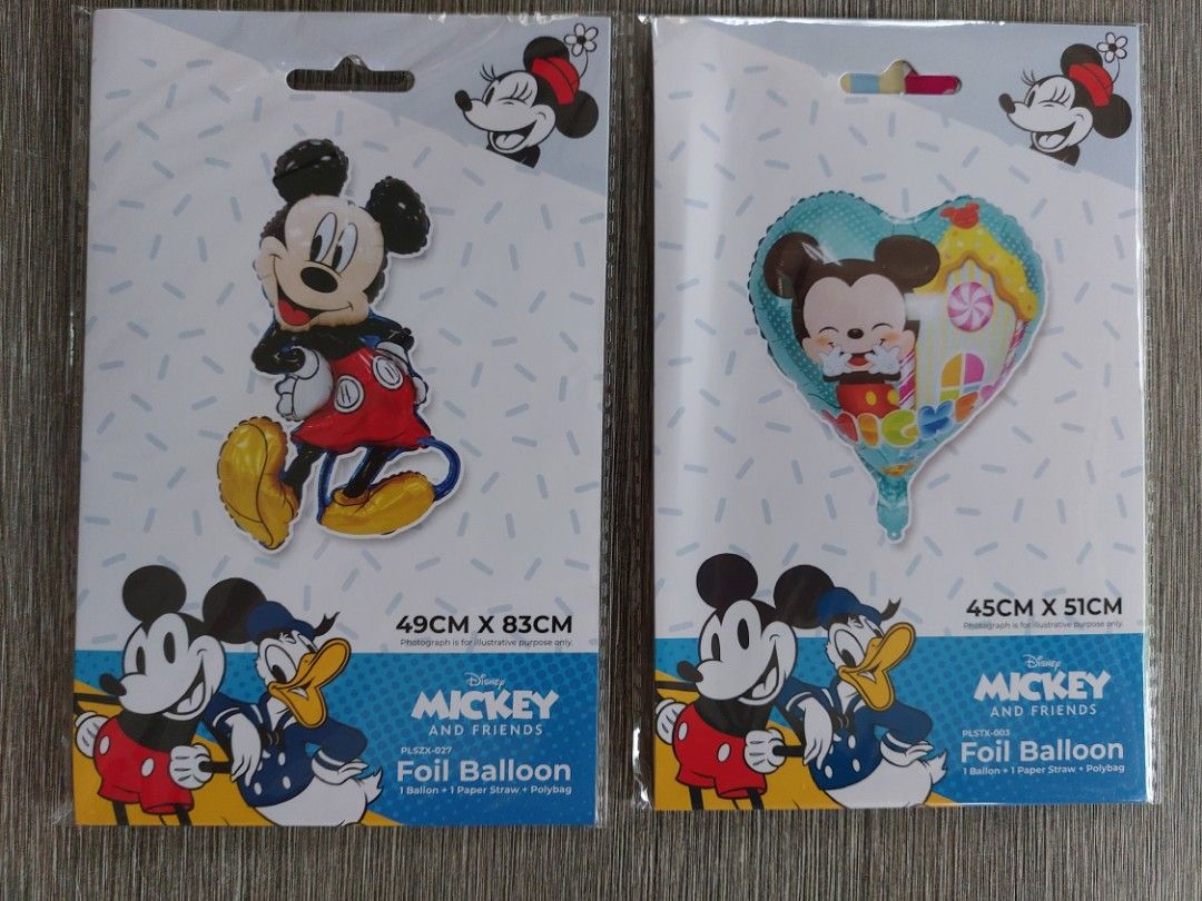 Waltz Disney mickey mouse balloon baby first month heart shape balloon ...