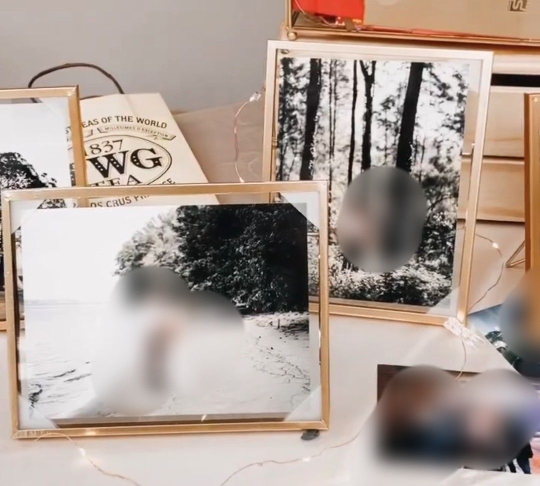 Wedding gold horizontal gold photo frame 6R, Furniture & Home Living ...