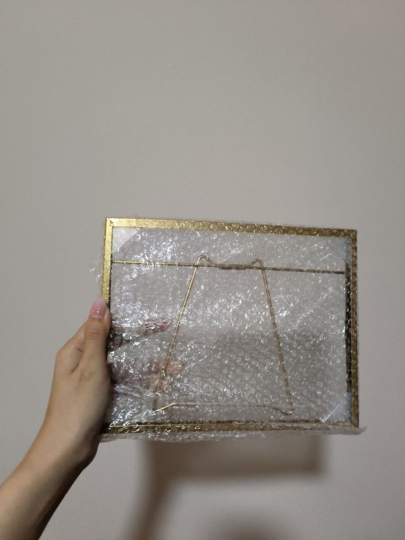 Wedding gold horizontal gold photo frame 6R, Furniture & Home Living ...