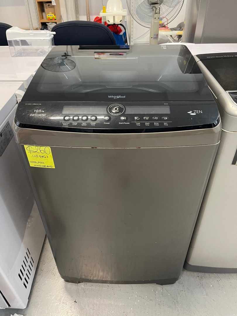 WHIRLPOOL WVED1050AHG TOP LOAD WASHER (10.5KG) ZEN DIRECT DRIVE ...