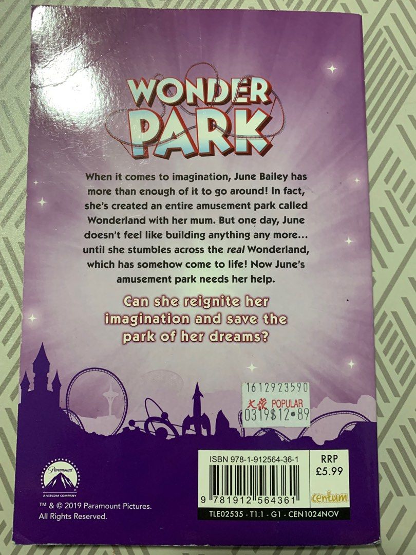 WONDER PARK (The Movie Novel), Hobbies & Toys, Books & Magazines ...