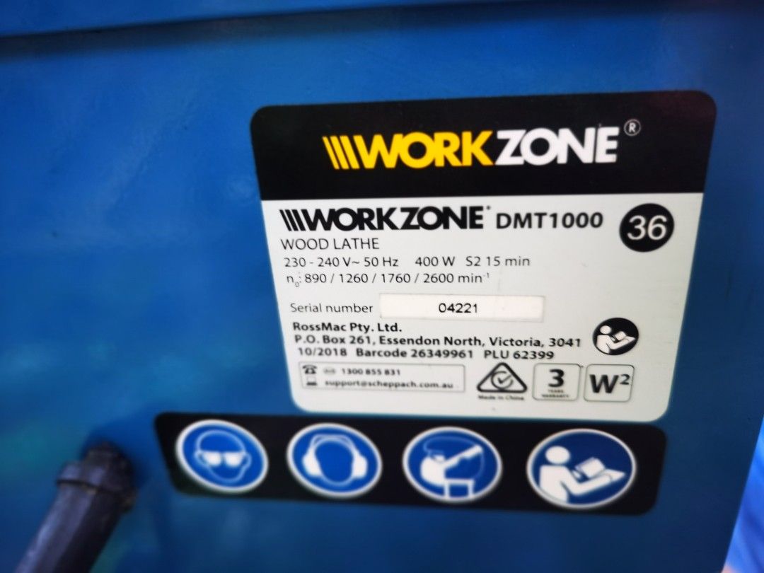 Workzone wood lathe machine, Commercial & Industrial, Construction ...