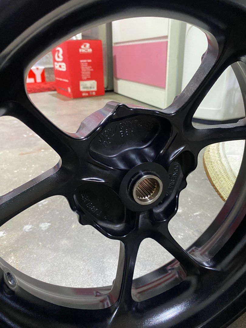 YAMAHA ORIGINAL STOCK BLACK RIMS FOR NMAX V2, Motorcycles, Motorcycle ...