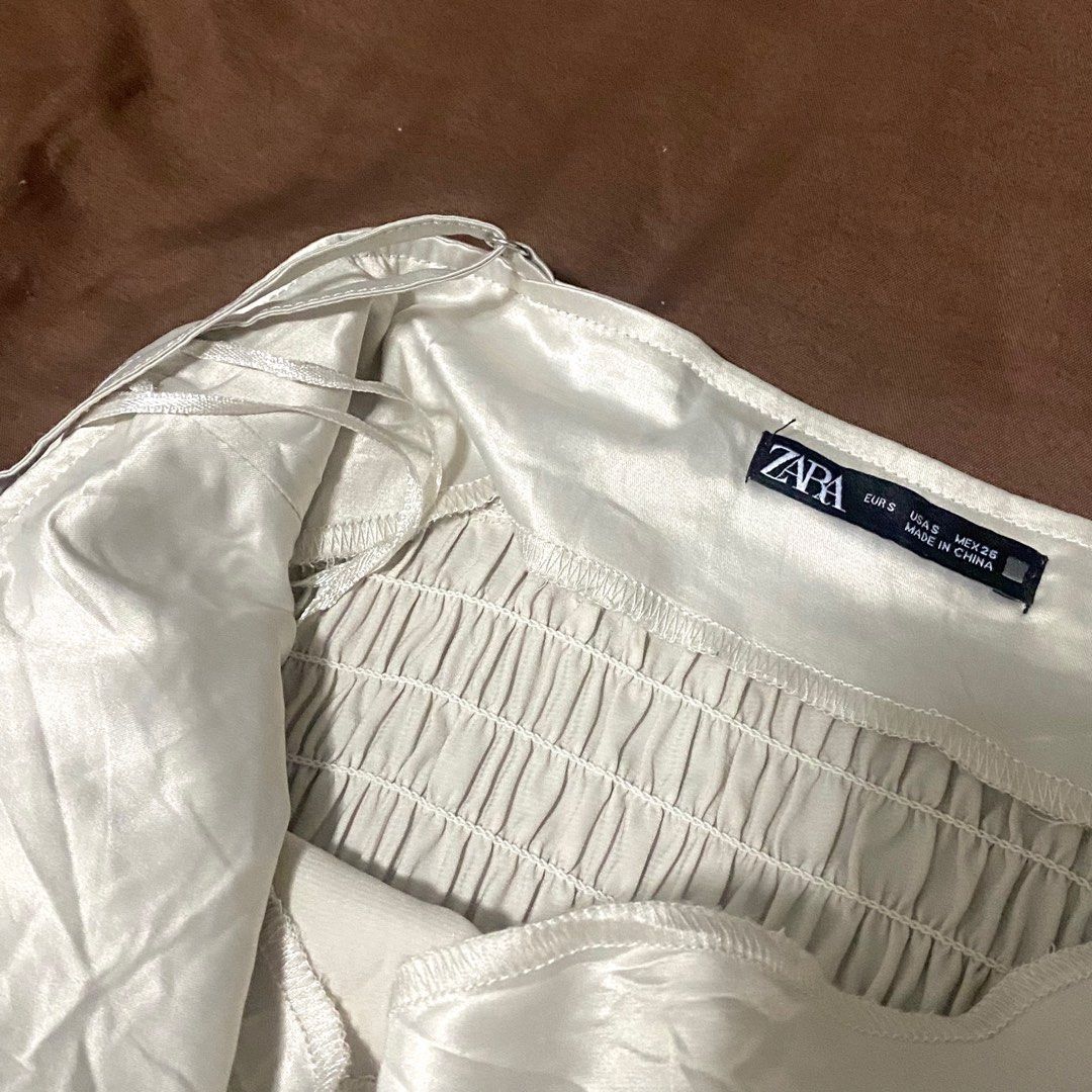 Zara Silk Satin Dress, Women's Fashion, Dresses & Sets, Dresses on Carousell