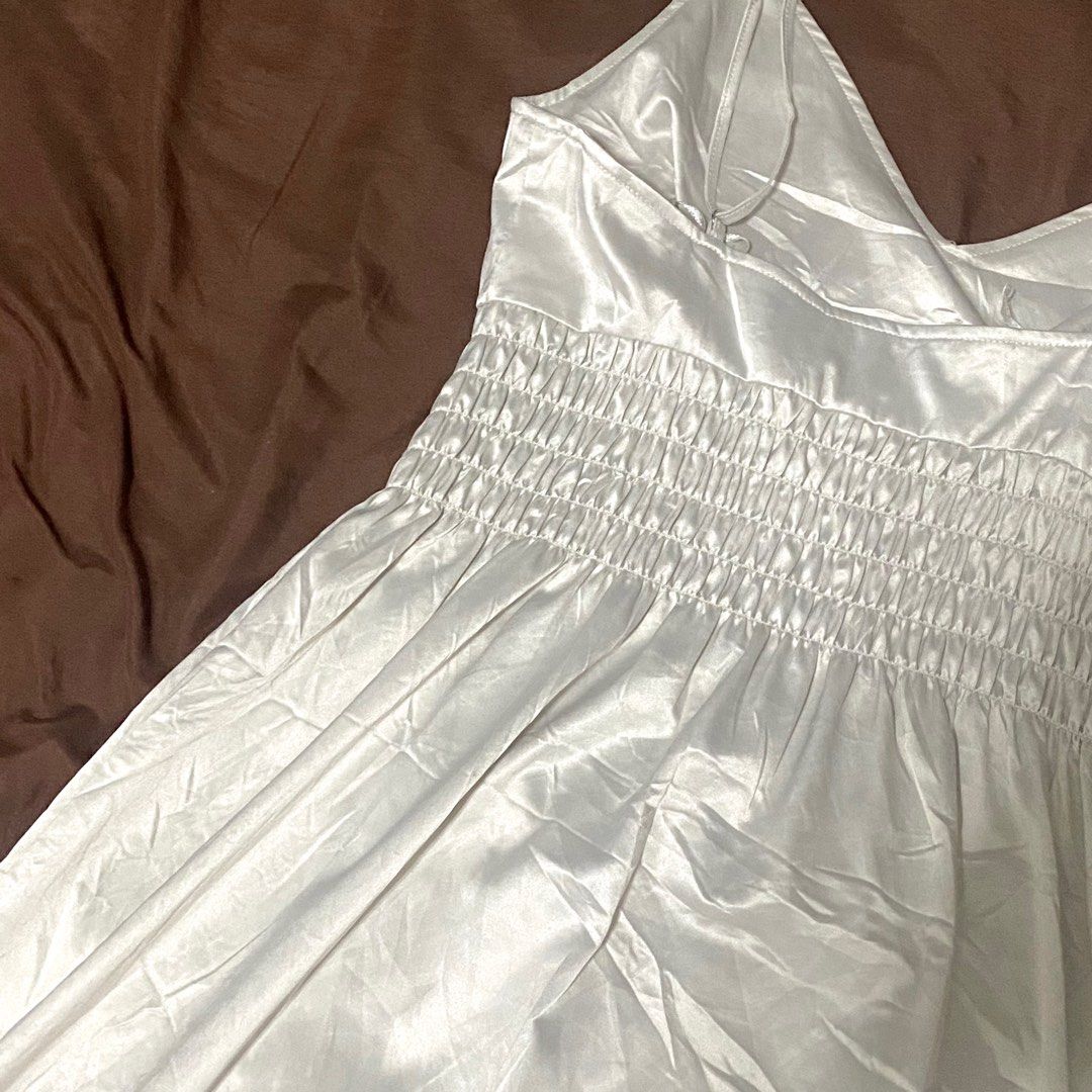 Zara Silk Satin Dress, Women's Fashion, Dresses & Sets, Dresses on Carousell