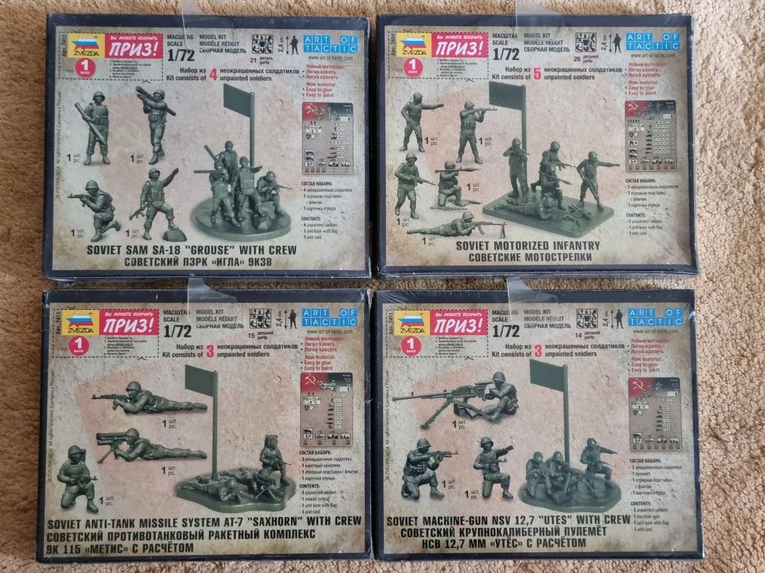 ZVEZDA 1:72 Scale Soviet/Russian Motorized Infantry Weapon Teams Model ...