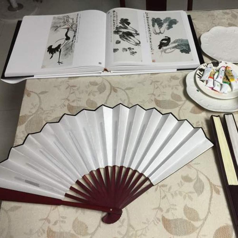 13 inch extra large chinese paper fan swordsman warrior chinese ...