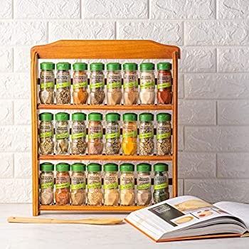 3 TIER Wooden Spice Rack Organizer Can Fit 24 Spice Bottles Rack Only ...