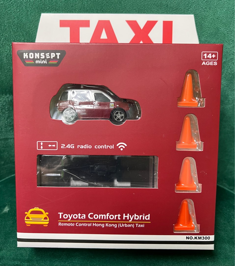 全新 Tiny Konsept Mini Toyota Comfort Hybrid Remote Control Taxi 1:64 豐田 ...