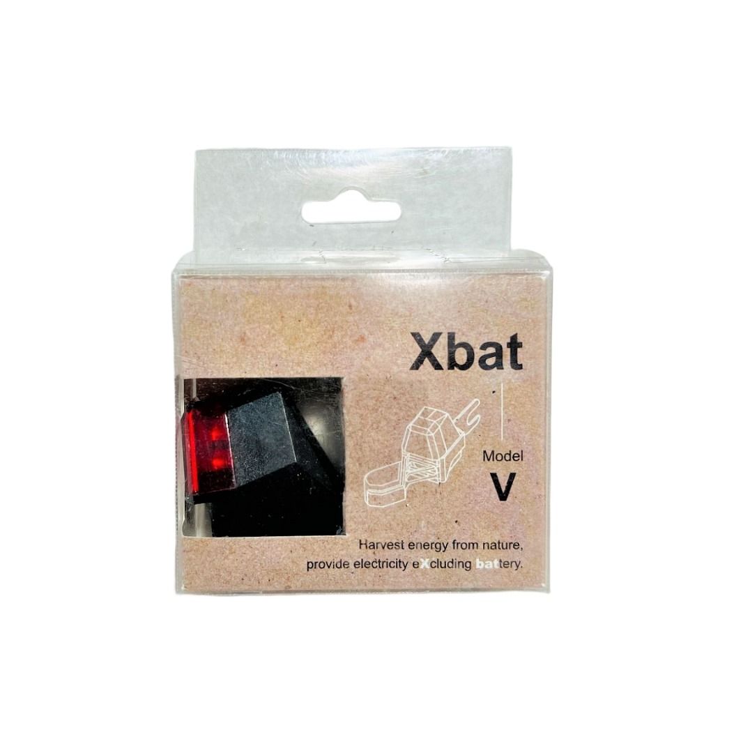 全新 Xbat-V 動能獵取自行車後燈(C型、V型夾專用)LED免電池、自發電警示燈, 體育器材, 自行車及配件, 單車在旋轉拍賣