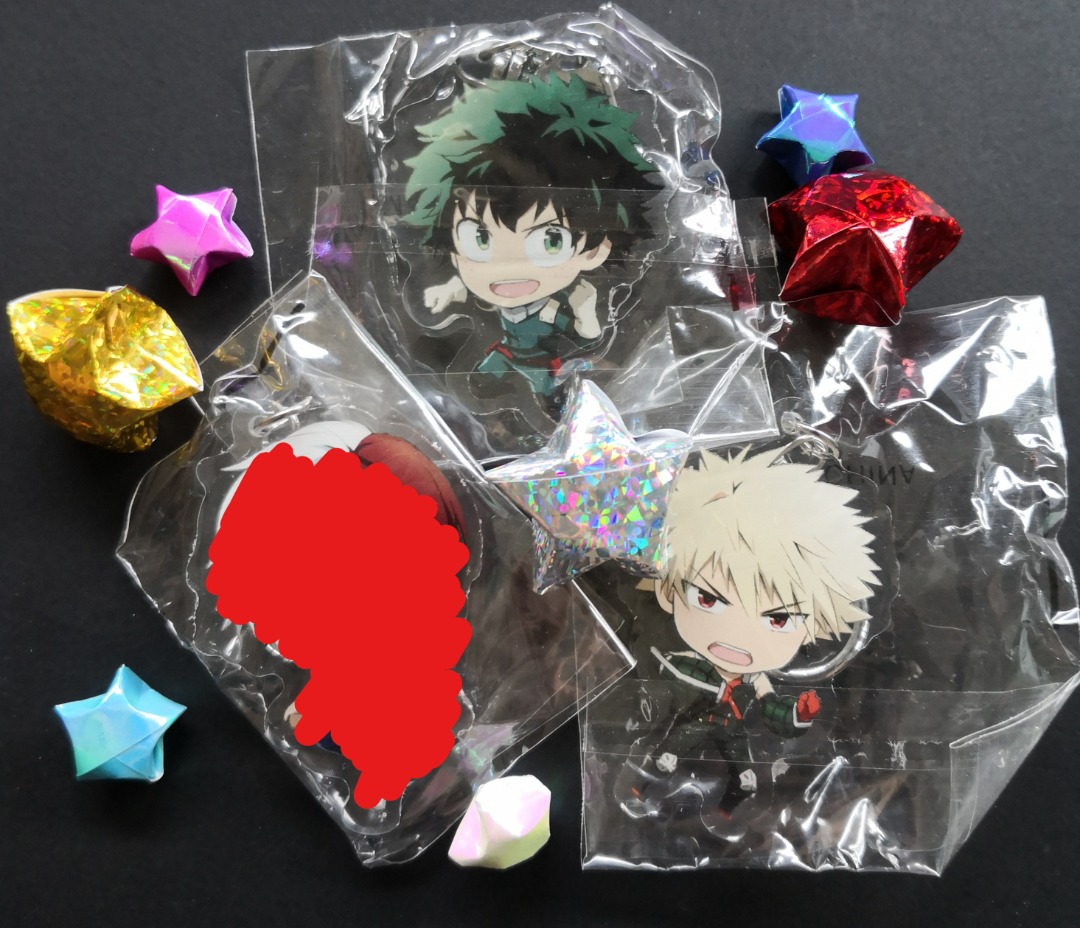 Anime keychains: BNHA/MHA [Midoriya and Bakugou], Hobbies & Toys ...