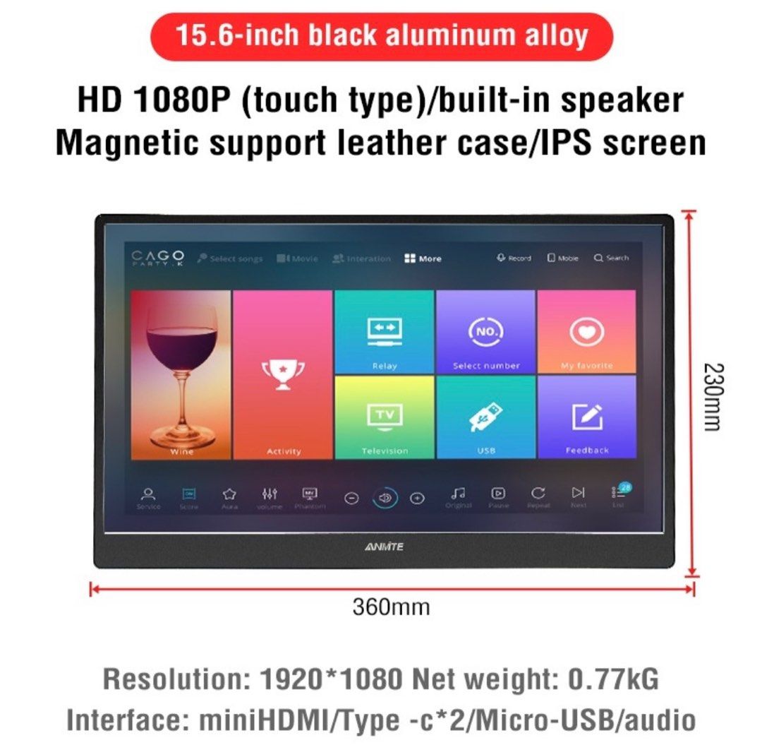 Anmite portable monitor, Computers & Tech, Laptops & Notebooks on Carousell