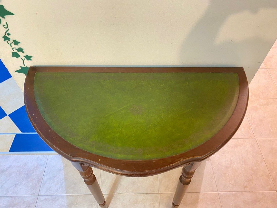 Antique Vintage Half Moon Table, Furniture & Home Living, Furniture ...