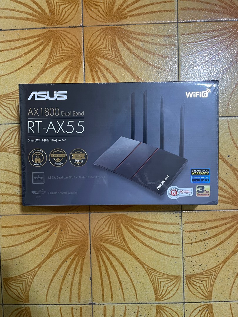ASUS AX1800 Dual Band RT-AX55 Router, Computers & Tech, Parts ...