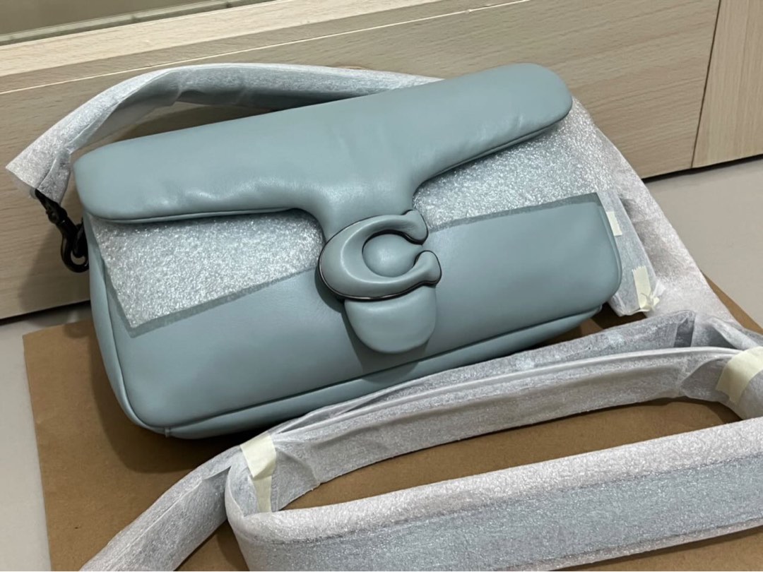 Authentic Coach Tabby Pillow 26 in Aqua, Women's Fashion, Bags ...