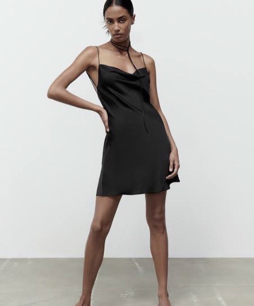 Authentic Zara Mini Silk Party Dress, Women's Fashion, Dresses & Sets, Dresses on Carousell
