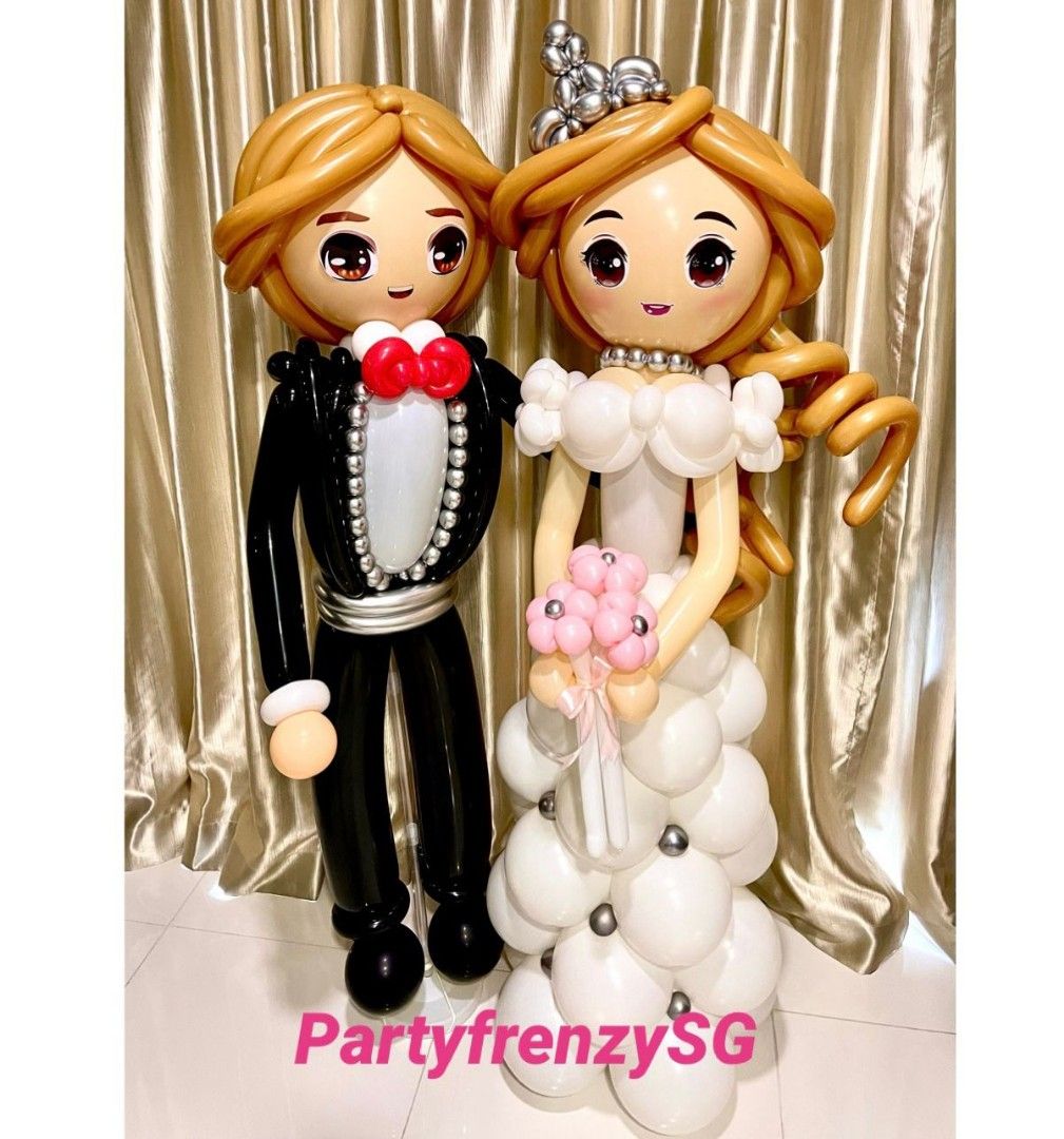 Balloon Lifesize Wedding Couple Bride & Groom Sculpture | Bridal ...