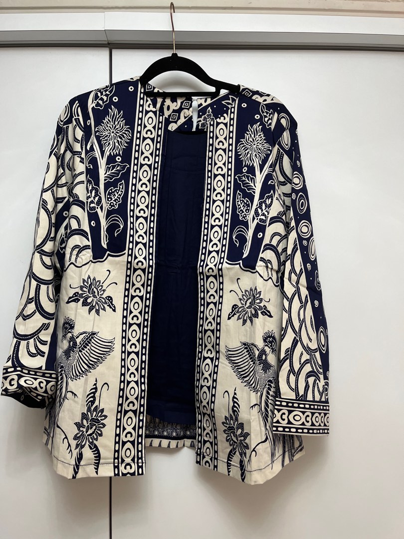 Batik Blazer with Inner, Women's Fashion, Muslimah Fashion, Tops on ...