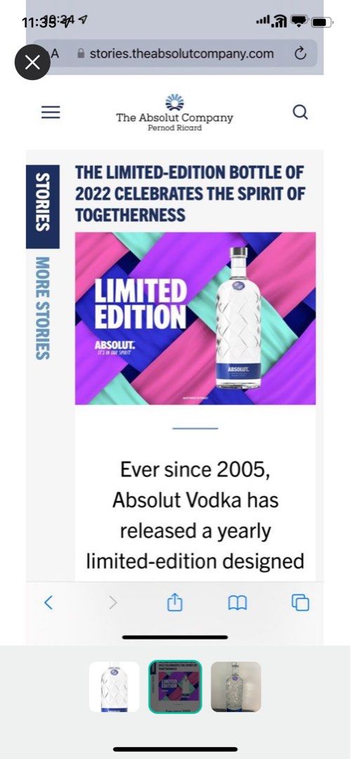 BN sealed Absolut Vodka original Restage 1L, Food & Drinks, Beverages ...