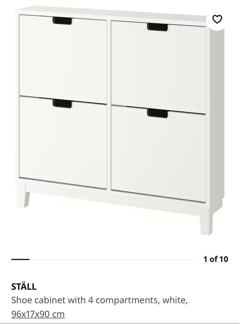 BNIB - IKEA STALL | Shoe Cabinet w 4 compartments, Furniture & Home Living, Furniture, Shelves ...