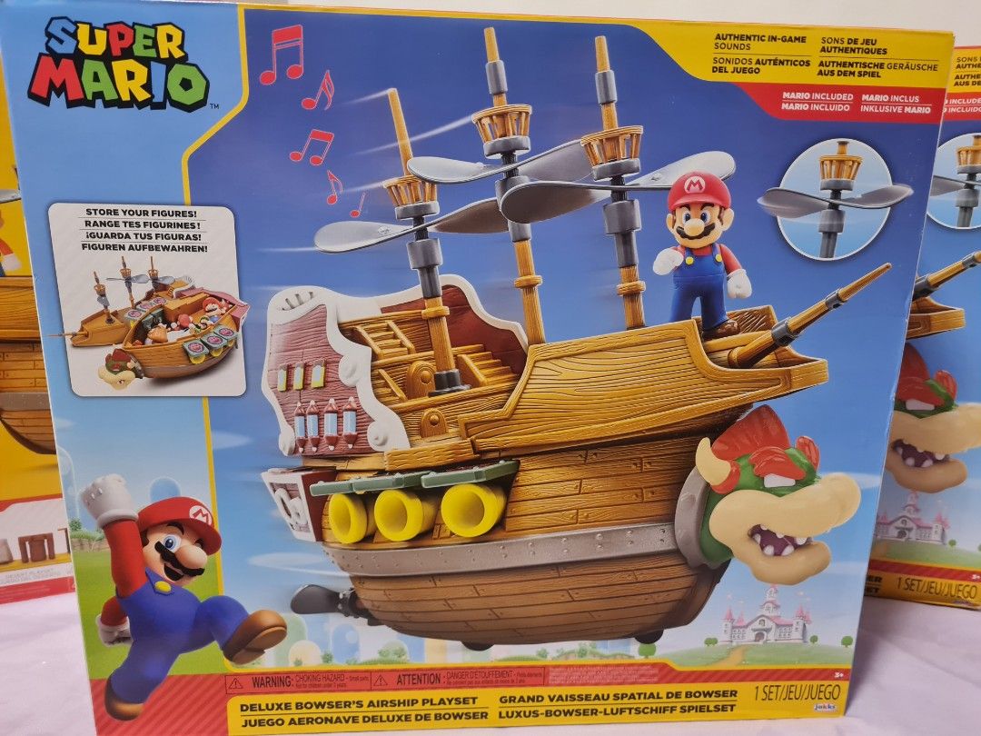 Bowser's Air Ship Playset ( SUPER MARIO ) Deluxe ( Bowser Battleship ...
