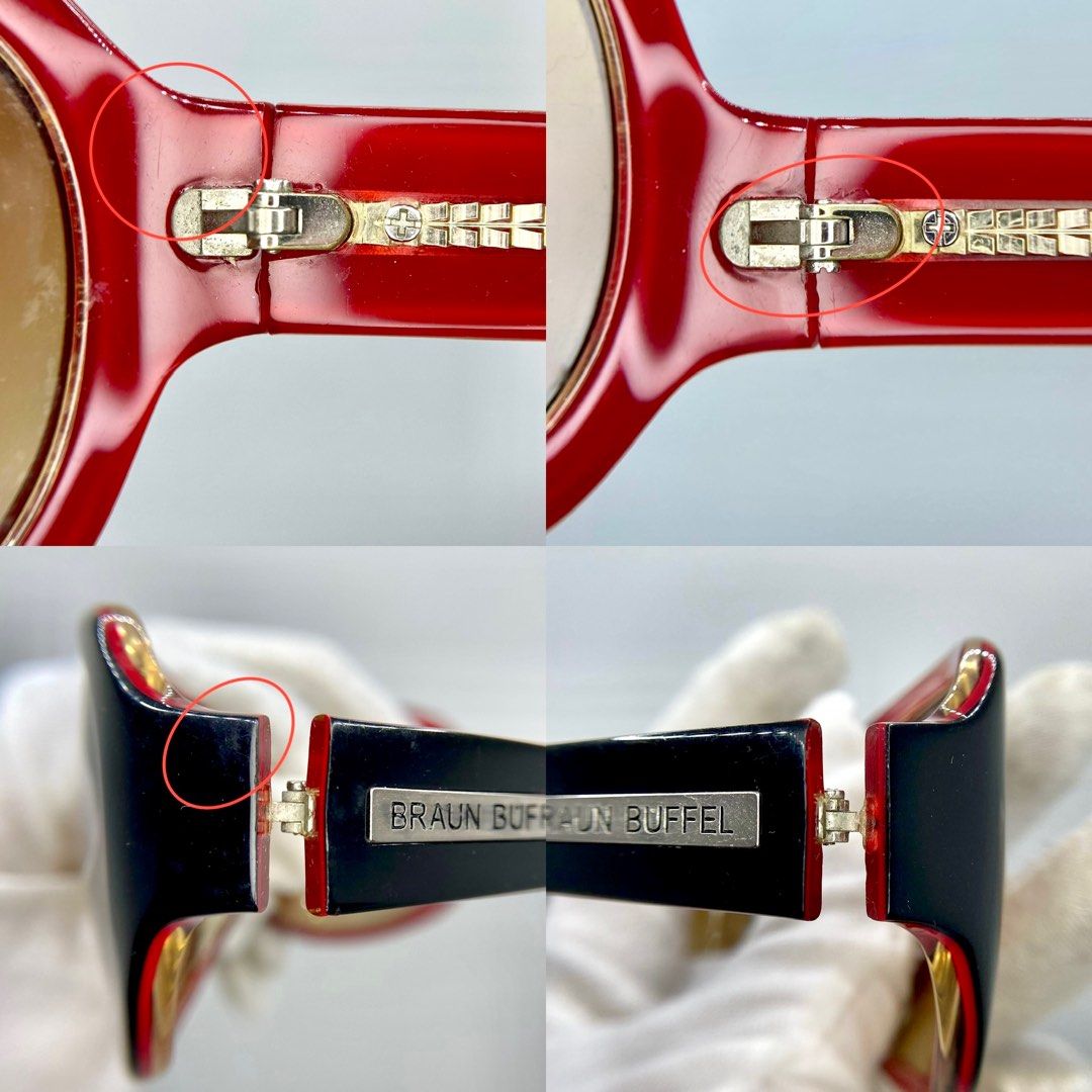 BRAUN BUFFEL RED AND BLACK SUNGLASS 227020315 -, Women's Fashion ...